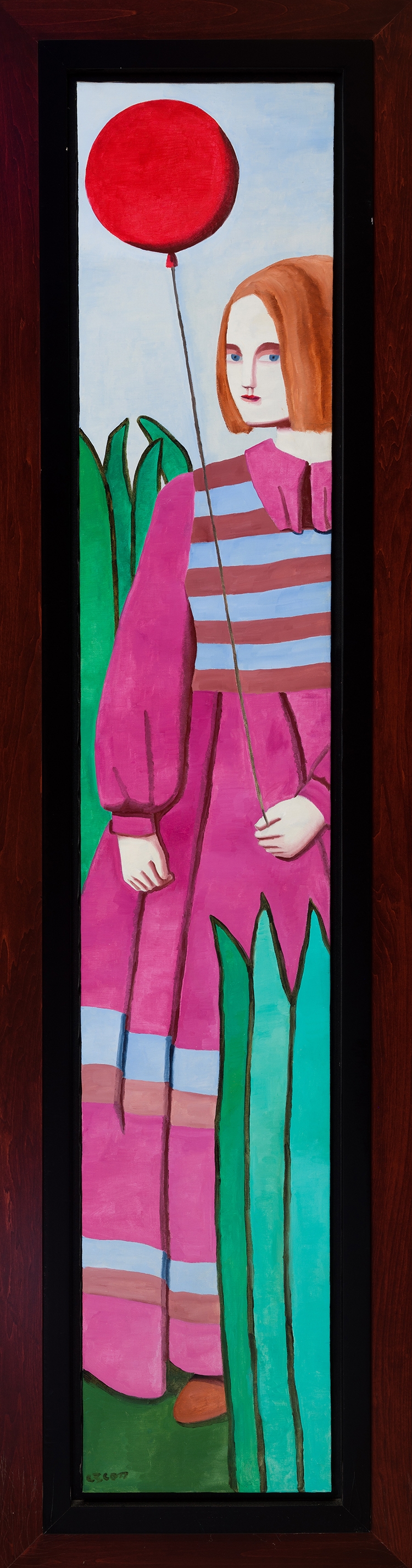 Louise Scott | Fille au ballon rouge | MutualArt