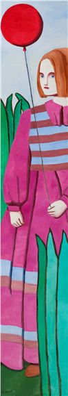 Louise Scott | Fille au ballon rouge | MutualArt