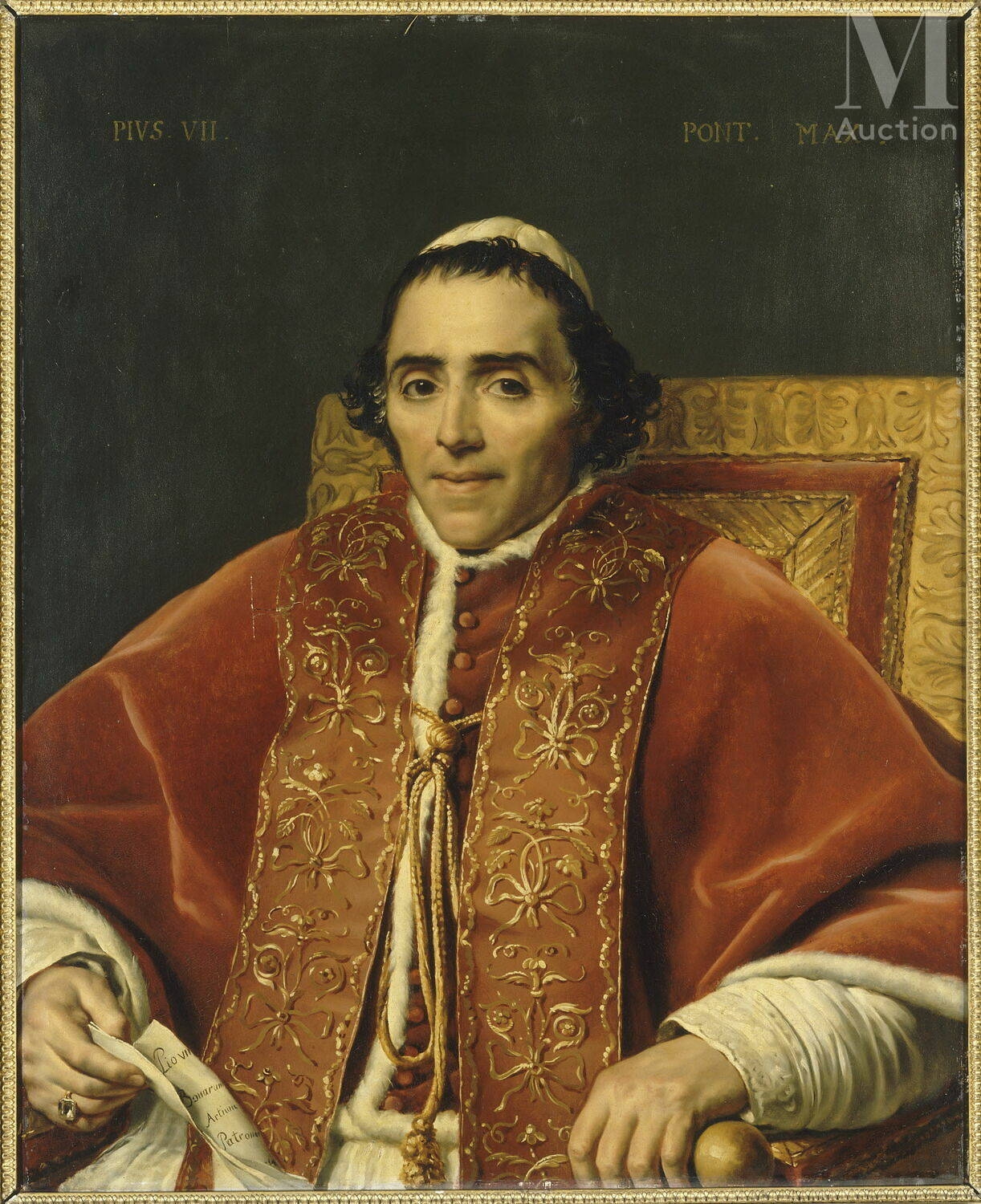 Jacques-Louis David | Portrait du pape Pie VII | MutualArt