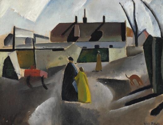 Olaf Rude | Street scenery, Bornholm | MutualArt