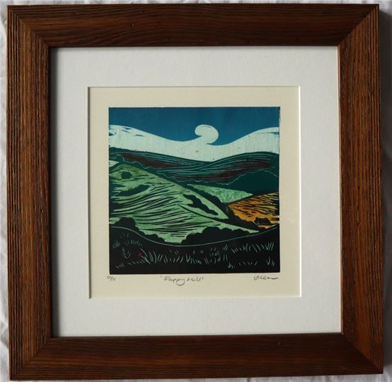 Helen Brown | Helen Brown Poppy Hill A limited edition woodcut print No ...