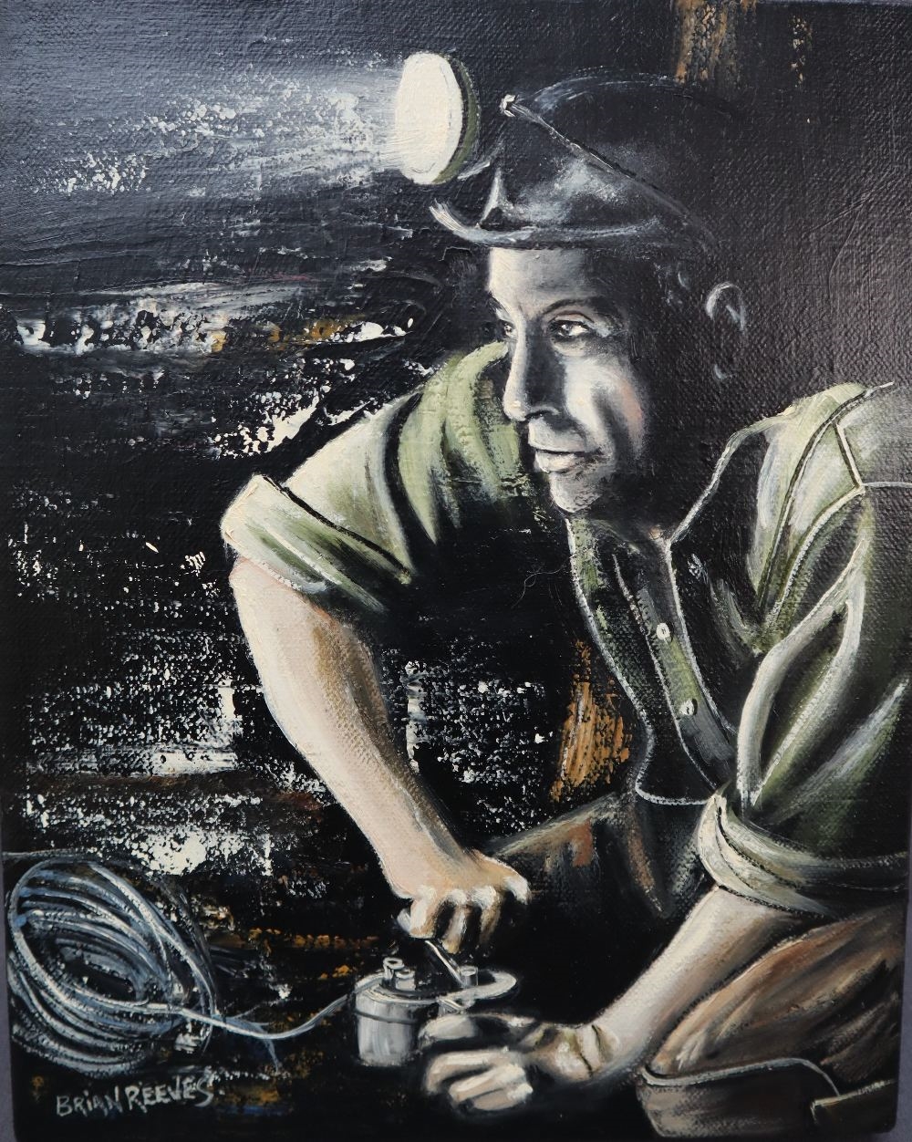 Brian Reeves | Brian Reeves Shotfiring Oil on canvas Signed Label Verso ...