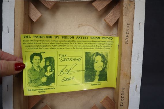 Brian Reeves | Brian Reeves Shotfiring Oil on canvas Signed Label Verso ...