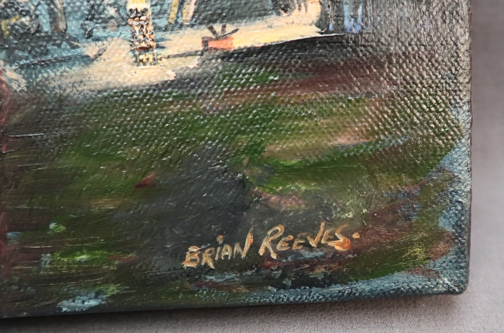 Brian Reeves | Brian Reeves Full steam ahead Oil on canvas Signed Label ...