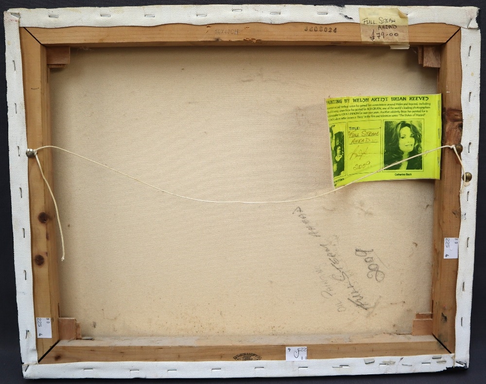 Brian Reeves | Brian Reeves Full steam ahead Oil on canvas Signed Label ...