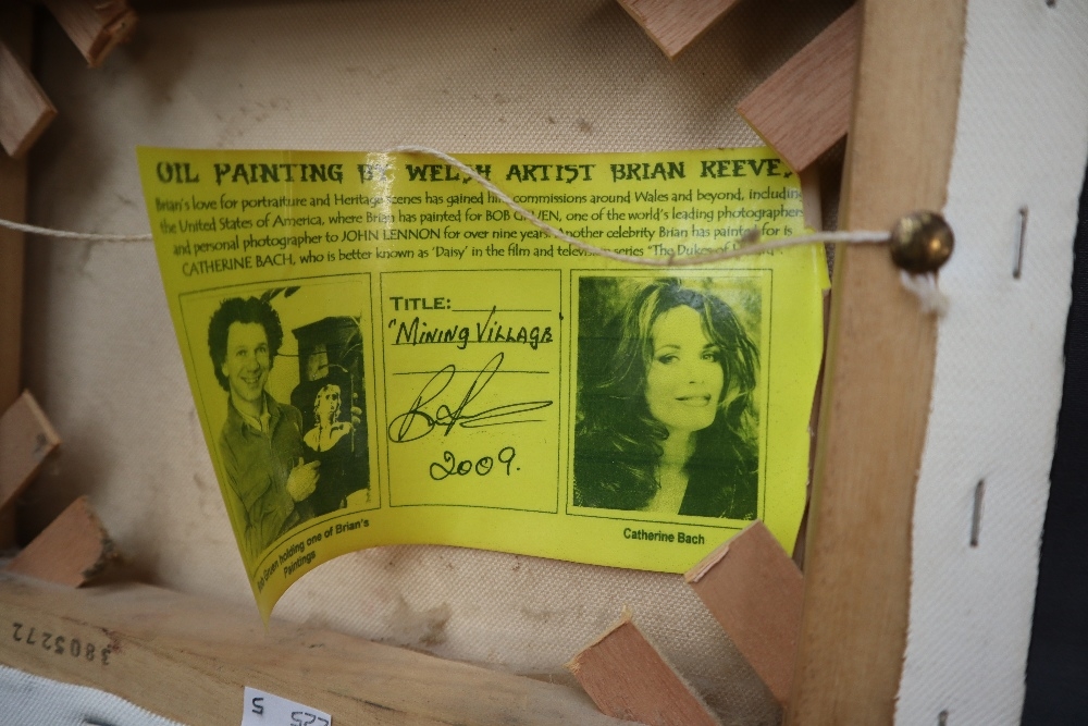 Brian Reeves | Brian Reeves Mining village Oil on canvas Signed Label ...