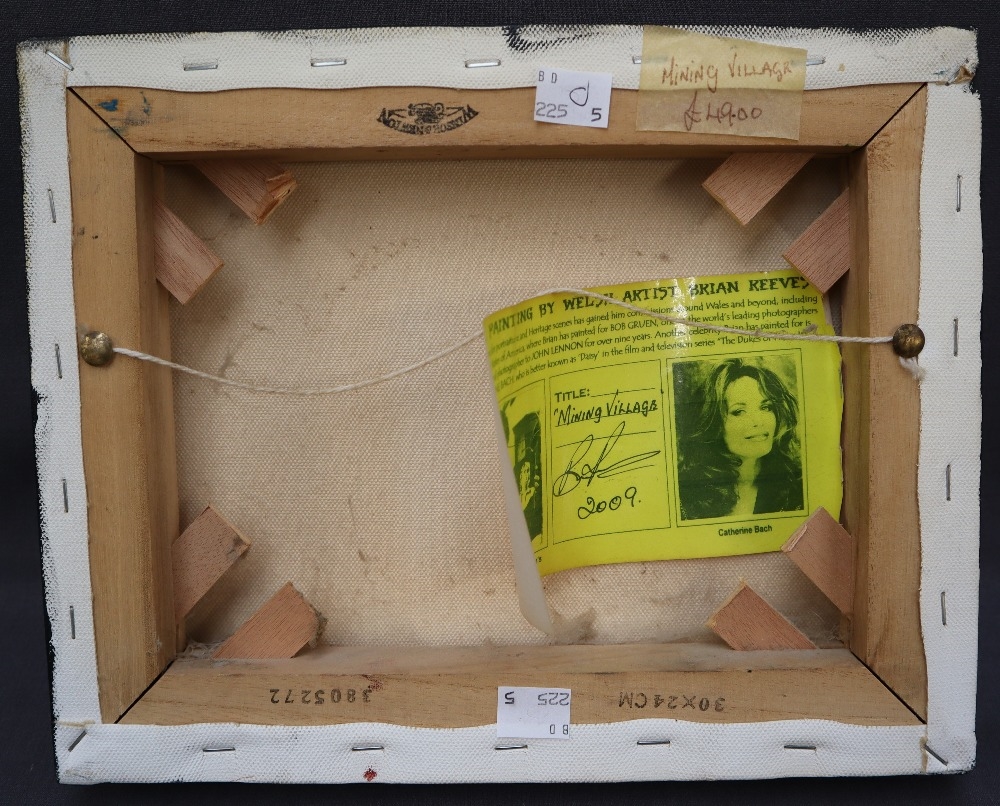 Brian Reeves | Brian Reeves Mining village Oil on canvas Signed Label ...