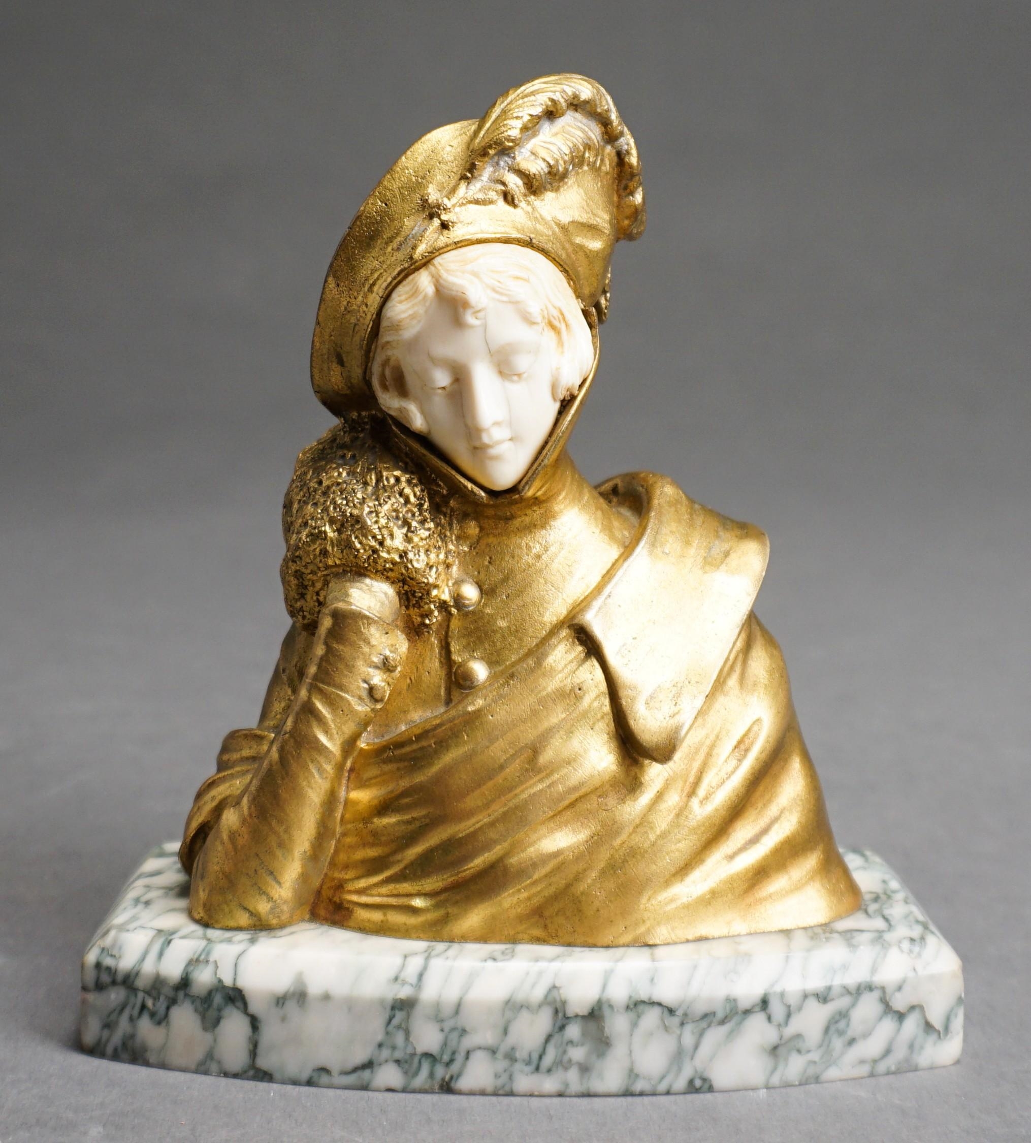 Dominique Alonzo | Gilt Bronze and Chryselephantine Figure of a Woman ...