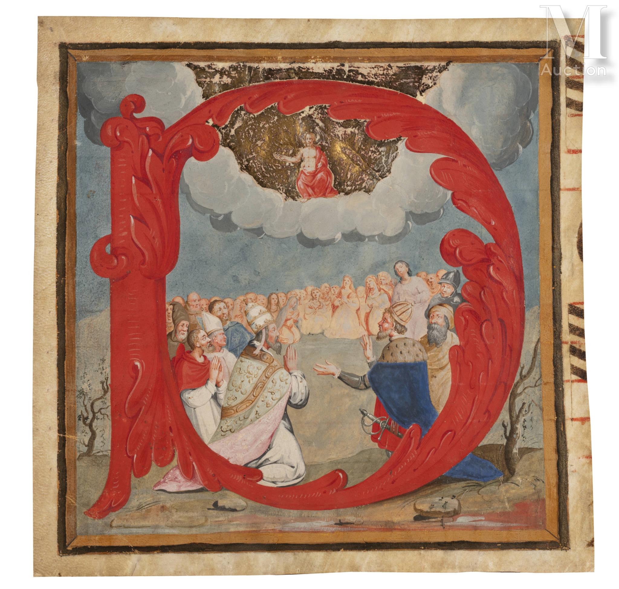 German School, 17th Century | Enluminure : lettrine pour une majuscule ...