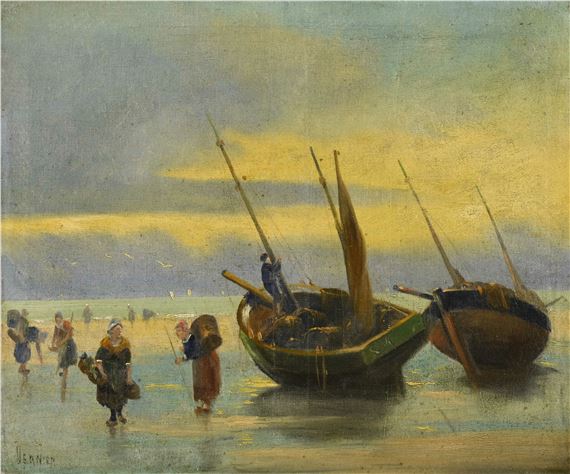 Emile Louis Vernier | Retour de la pêche à pied | MutualArt