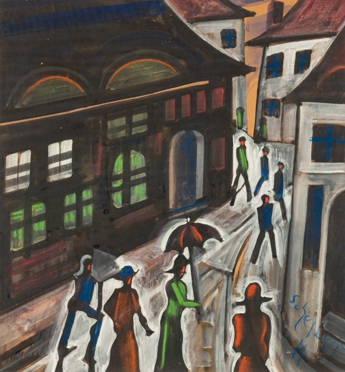 Hugó Scheiber | Street Scene | MutualArt