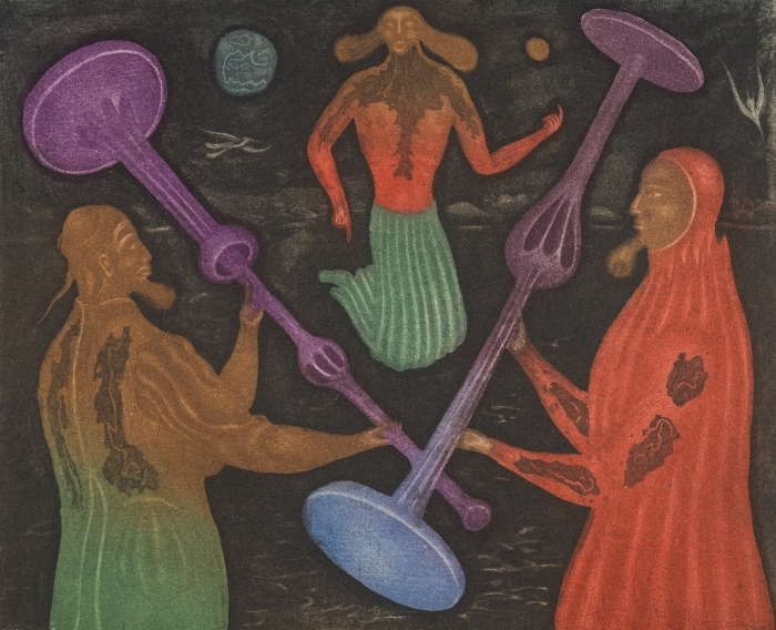 Arik Brauer | David's Harp from Hasidic Tales (1972 - 1976) | MutualArt
