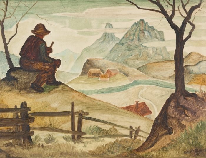 Robert Aigner | Farmer at rest (1939) | MutualArt