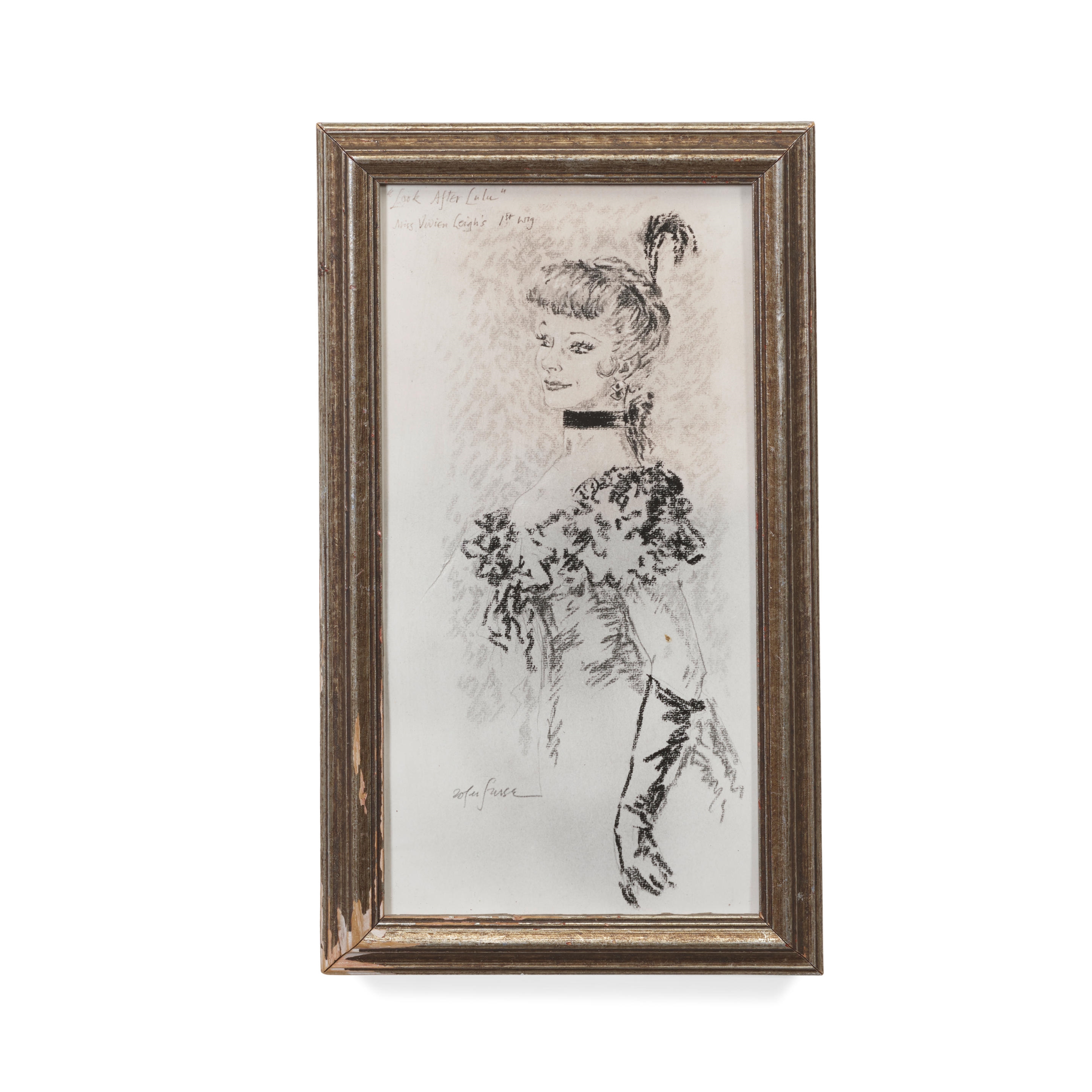 Roger Furse | A ROGER FURSE SKETCH OF VIVIEN LEIGH WITH HANDWRITTEN ...