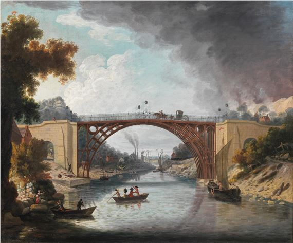 William Williams | The Iron bridge at Colebrookdale (1780) | MutualArt
