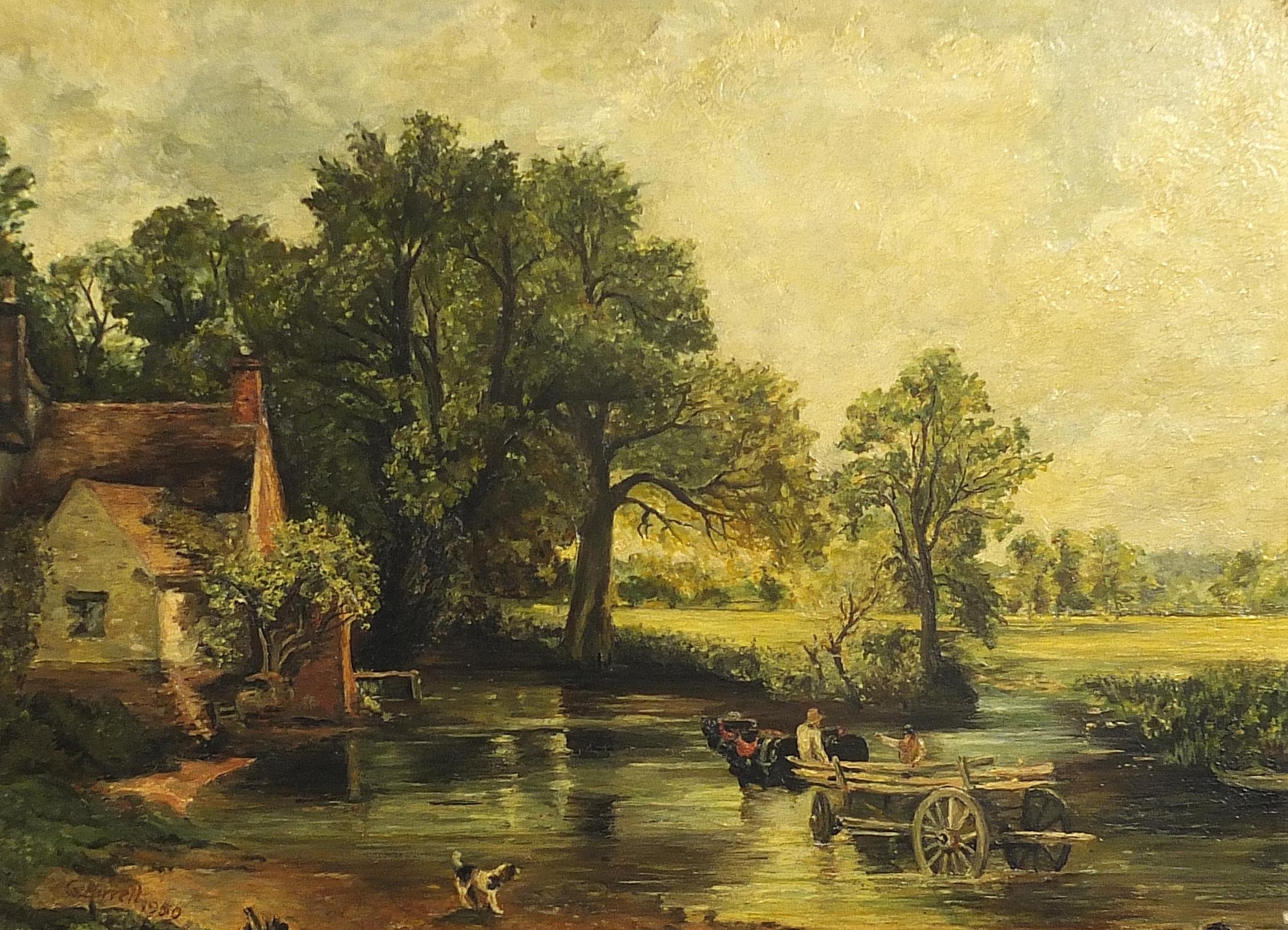John Constable | rural landscape with horse and cart | MutualArt