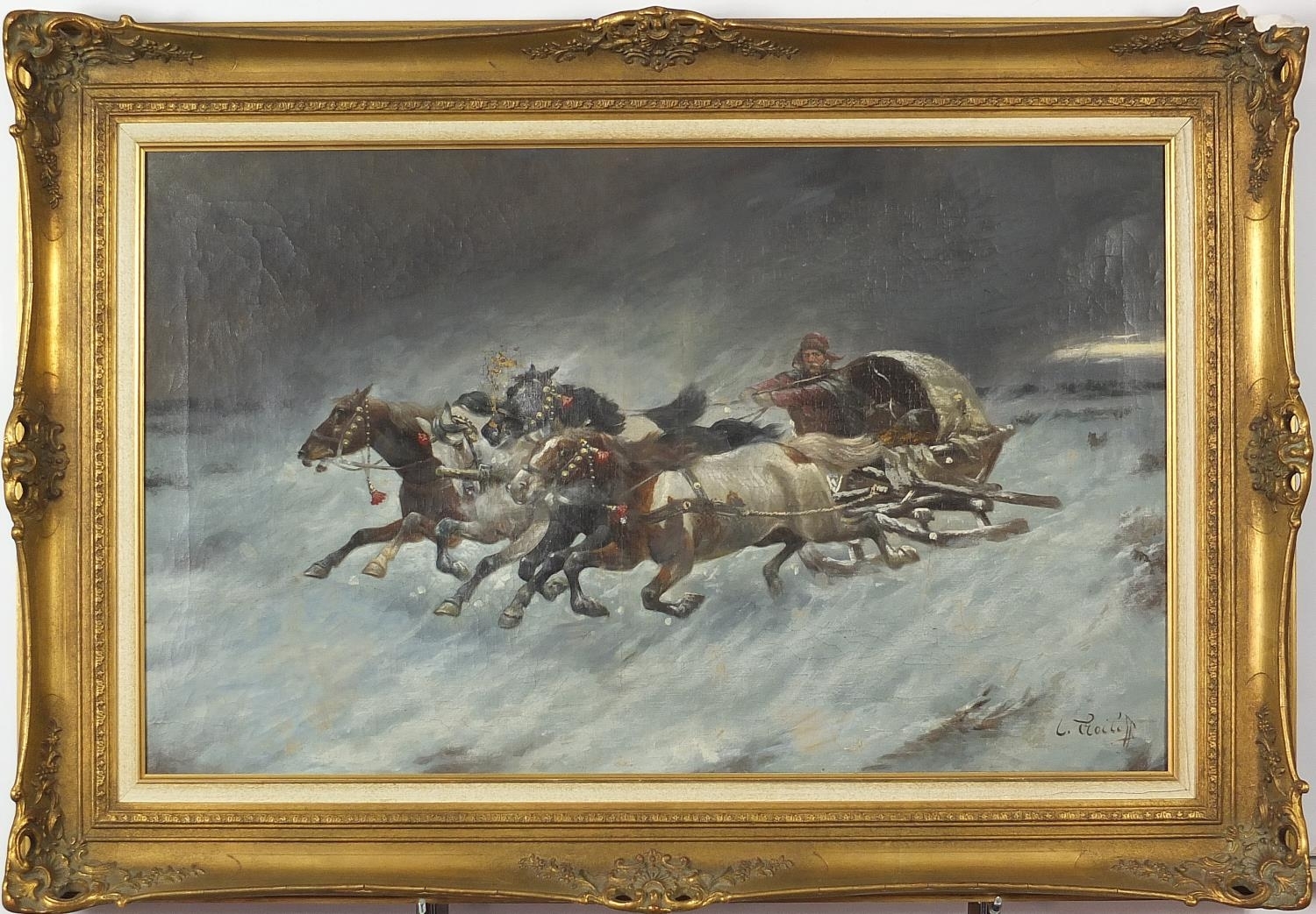 Adolf Constantin Baumgartner-Stoiloff | Russian quadriga fleeing ...