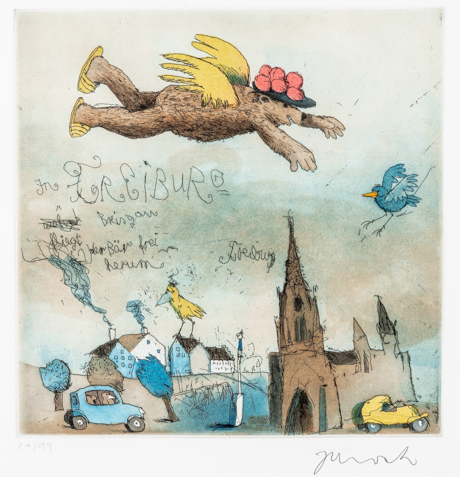 Janosch | Bär und Schwarzwälderin. | MutualArt