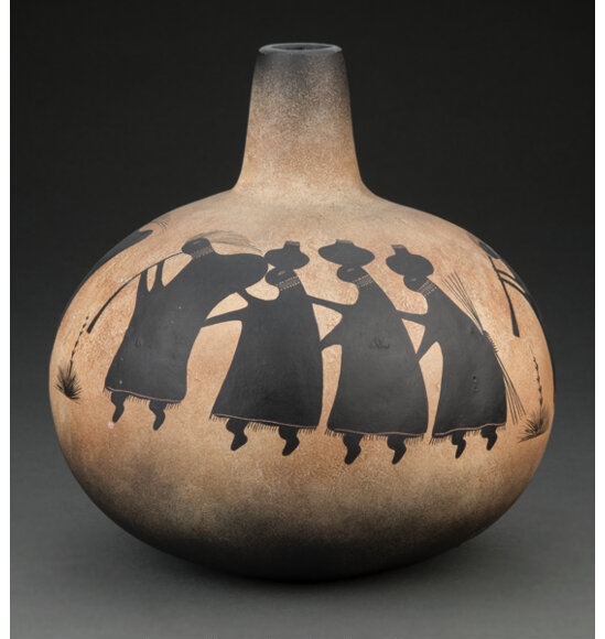 Robert Rivera | A Pueblo Gourd Vessel (1988) | MutualArt