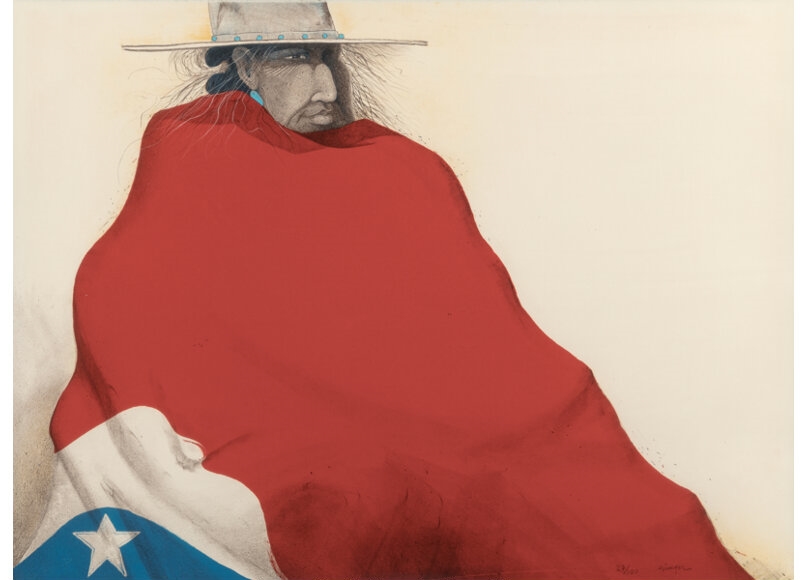 Ed Singer | Man in Red, Navajo Native | MutualArt