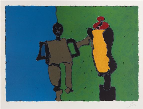 Tano Festa | Two figures | MutualArt