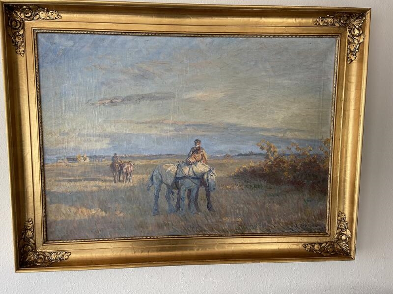 Borge C. Nyrop | Horses and riders on field | MutualArt