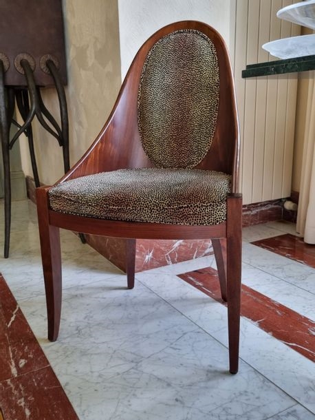 Émile-Jacques Ruhlmann | Suite of 8 dining room chairs with slightly ...