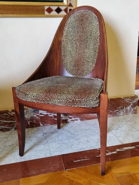 Émile-Jacques Ruhlmann | Suite of 8 dining room chairs with slightly ...