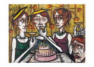 Bernard Buffet | Les Sables d’Olonnes, deux voiliers (1972) | MutualArt