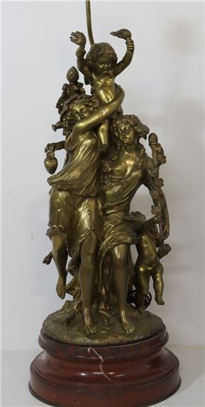 Claude Michel Clodion | Large and impressive gilt bronze sculpture on a ...