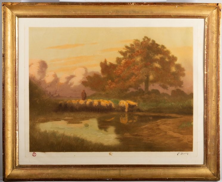 Emile Louis Thivier | Berger et son troupeau. | MutualArt