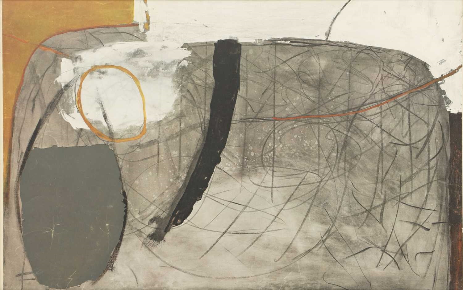 Roger Hilton | Grey and White with Ochre (1964) | MutualArt