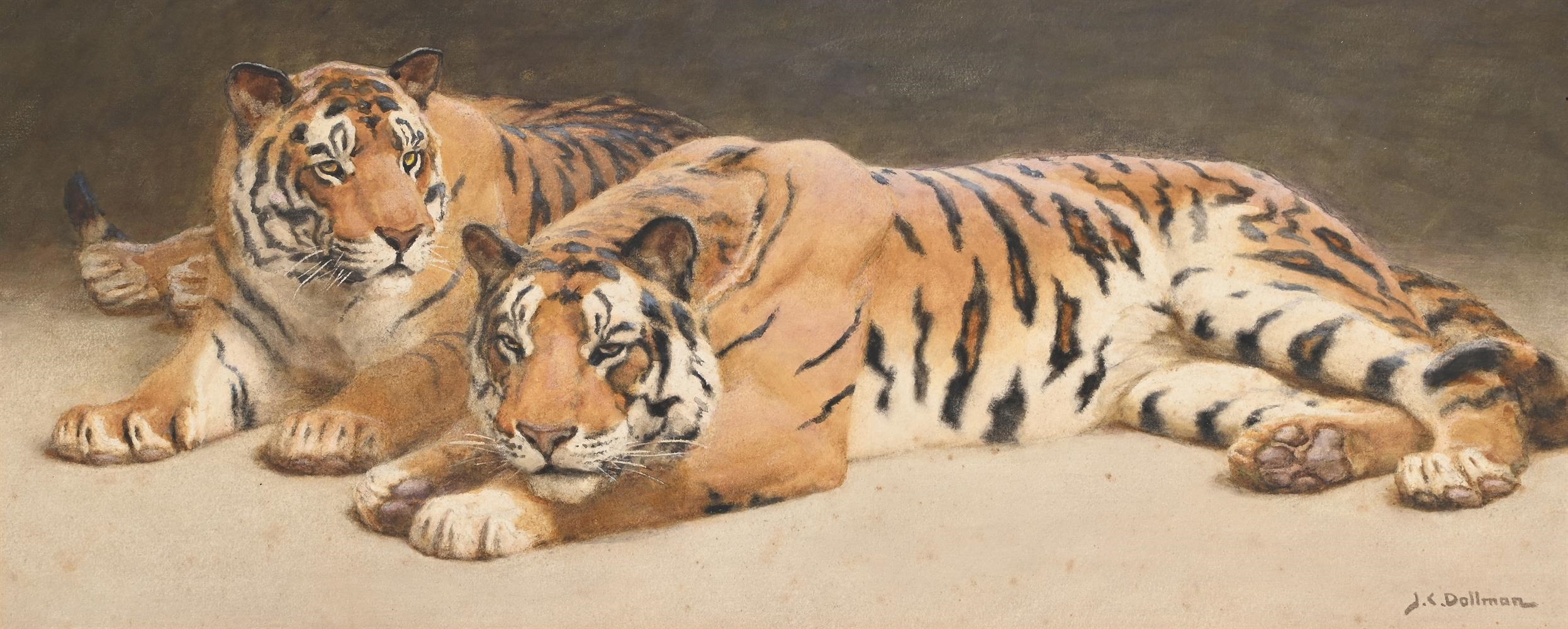 John Charles Dollman | TWO TIGERS | MutualArt