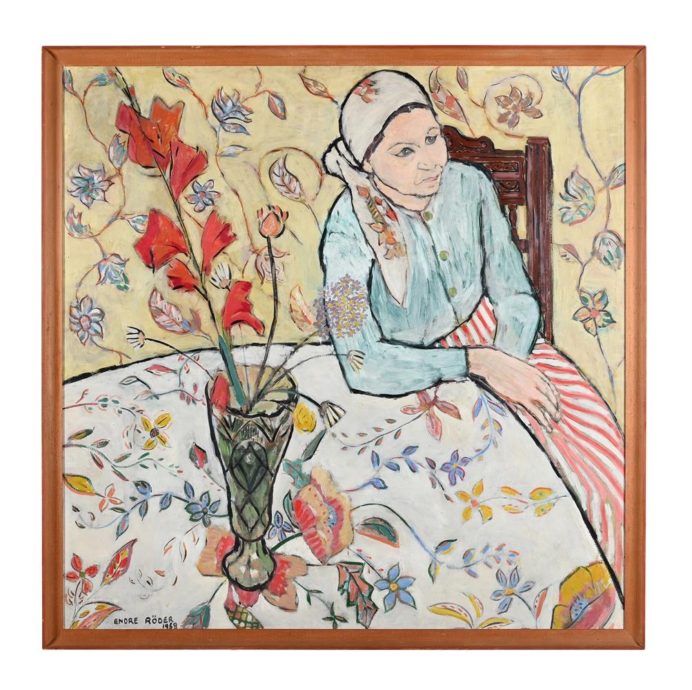 Endre Röder | PORTRAIT OF A SEATED LADY | MutualArt