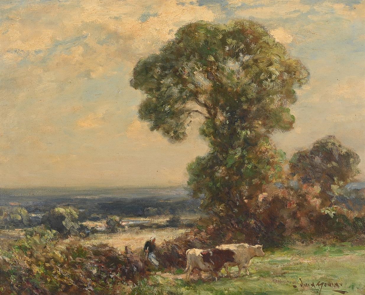 Owen Bowen | CATTLE IN A RURAL LANDSCAPE | MutualArt
