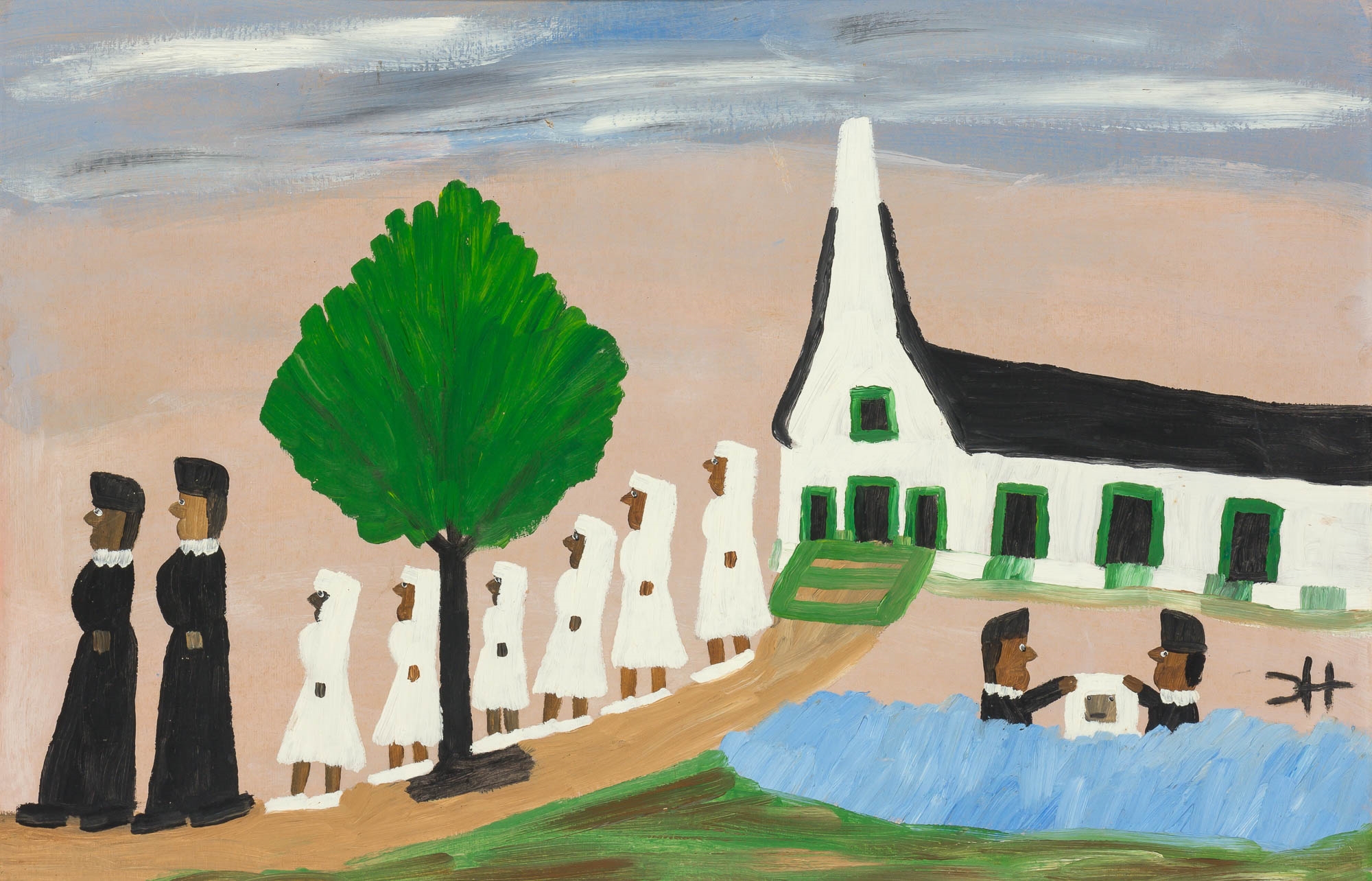 Clementine Hunter | The Baptism (1965) | MutualArt