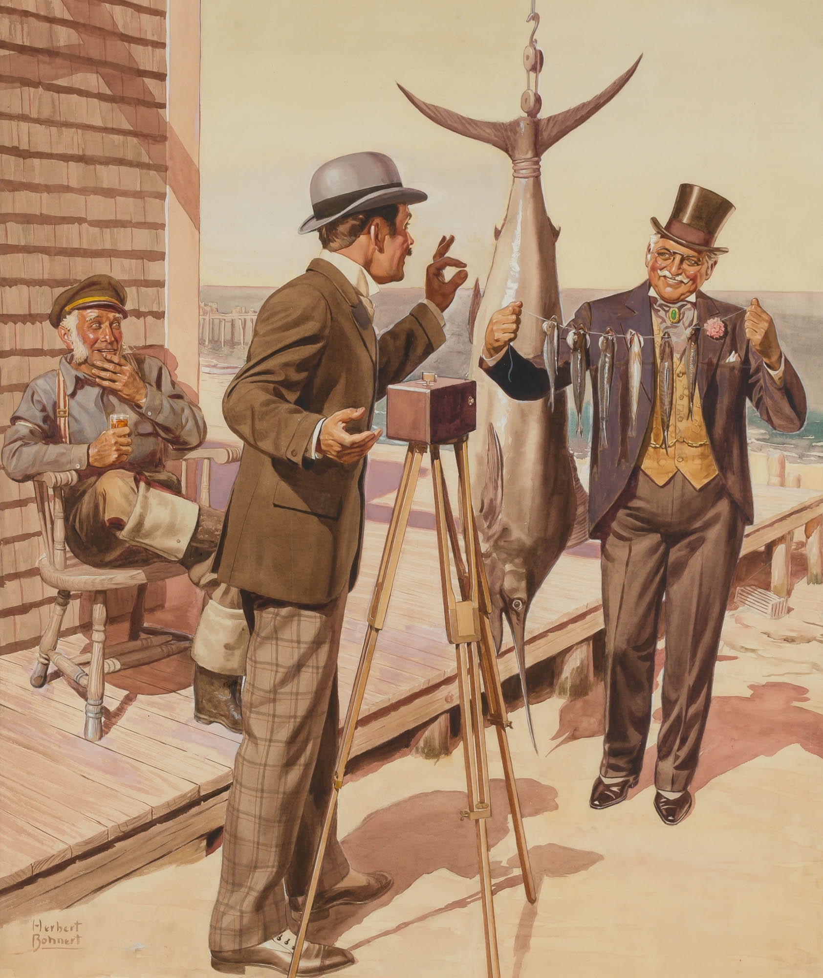 Herbert Bohnert | Untitled Illustration for Kinsey Blended Whiskey ...