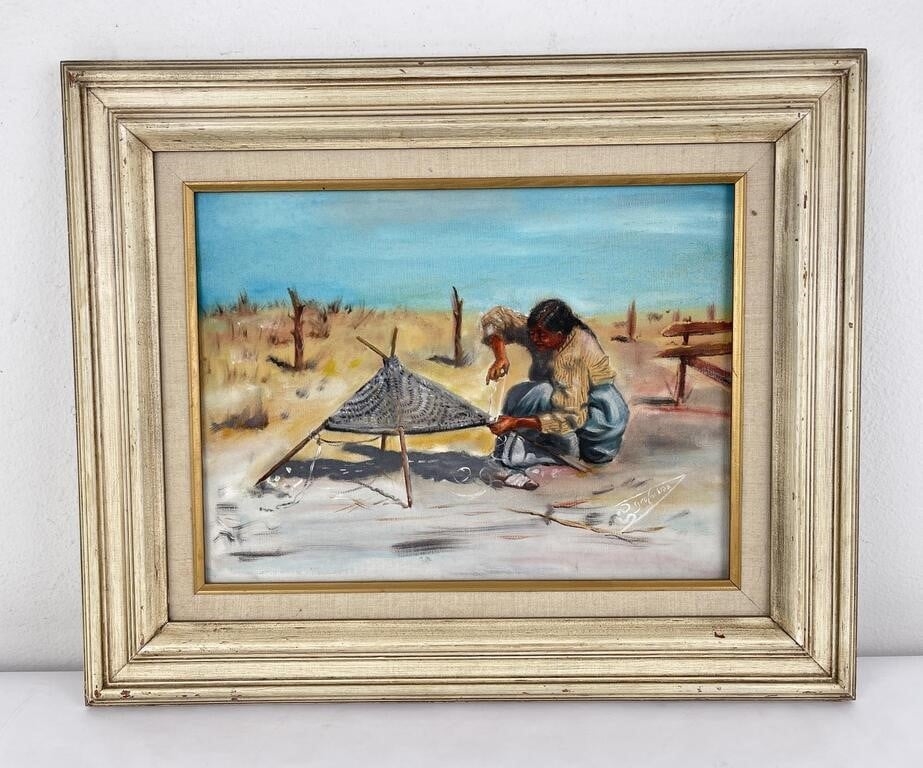 George McKee Cochran | George Cochran Cherokee Indian Painting | MutualArt