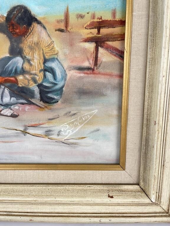 George McKee Cochran | George Cochran Cherokee Indian Painting | MutualArt