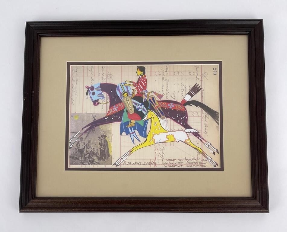 George Flett | George Flett Ledger Drawing Print (1980s) | MutualArt