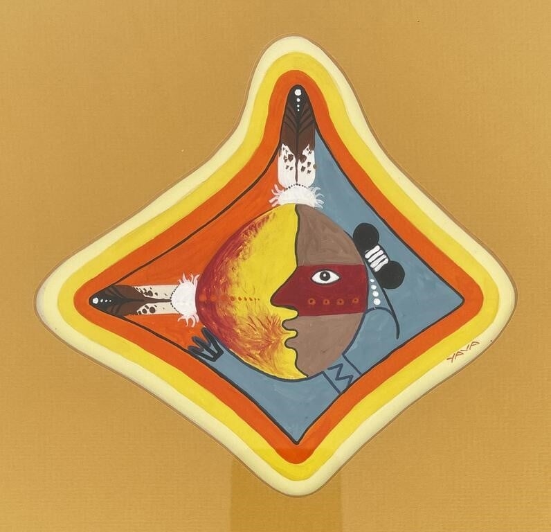 Aaron Yava | Aaron Yava Hopi Indian Gouache Painting | MutualArt