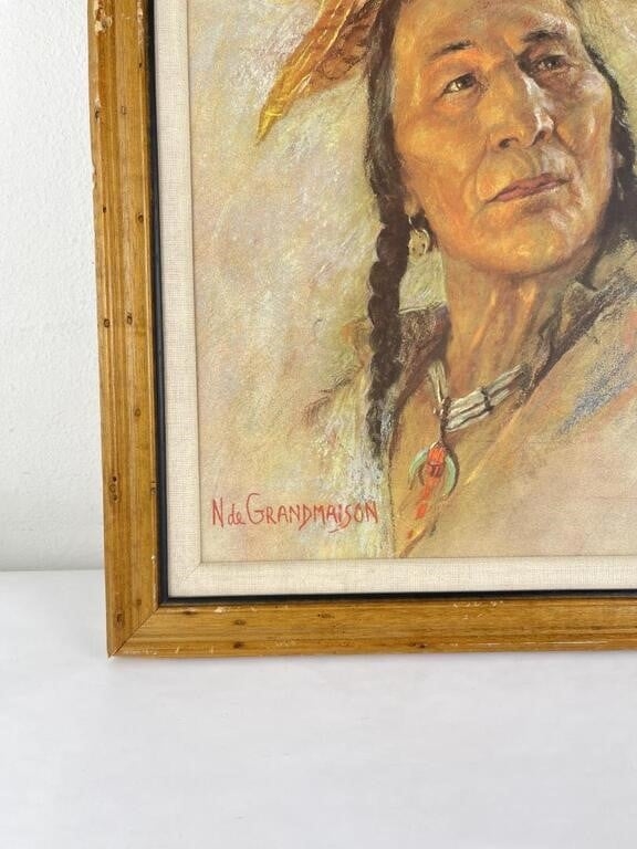 Nicholas de Grandmaison | Blackfoot Brave Nicolas De Grandmaison Print ...