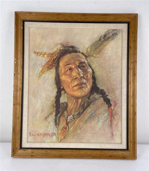 Nicholas de Grandmaison | Blackfoot Brave Nicolas De Grandmaison Print ...