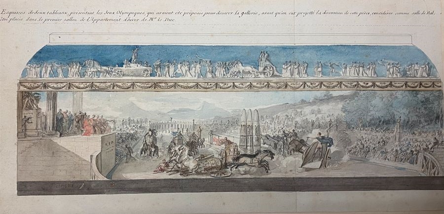 French School, 19th Century | The Olympic games, project of decoration ...