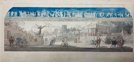 French School, 19th Century | The Olympic games, project of decoration ...