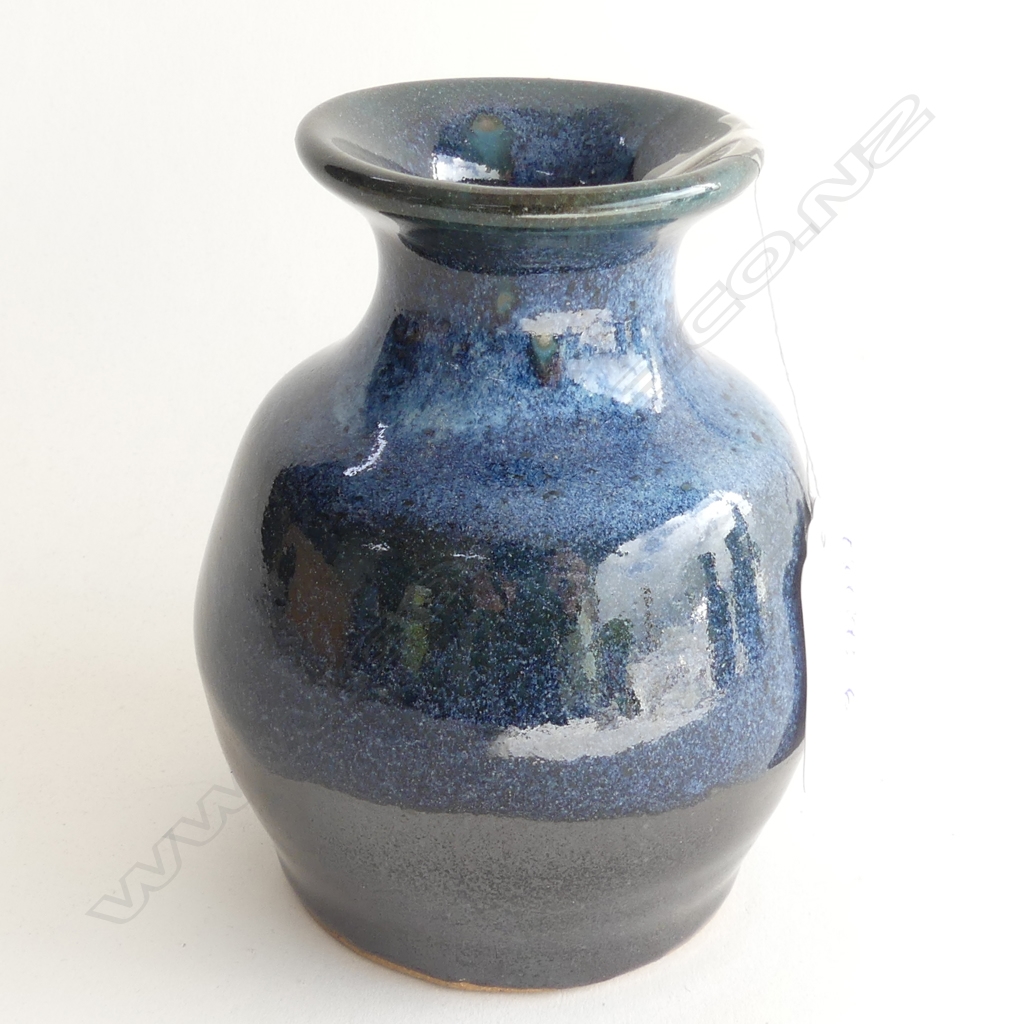 Peter Stichbury | CHUN OVER TENMOKU BALUSTER VASE | MutualArt