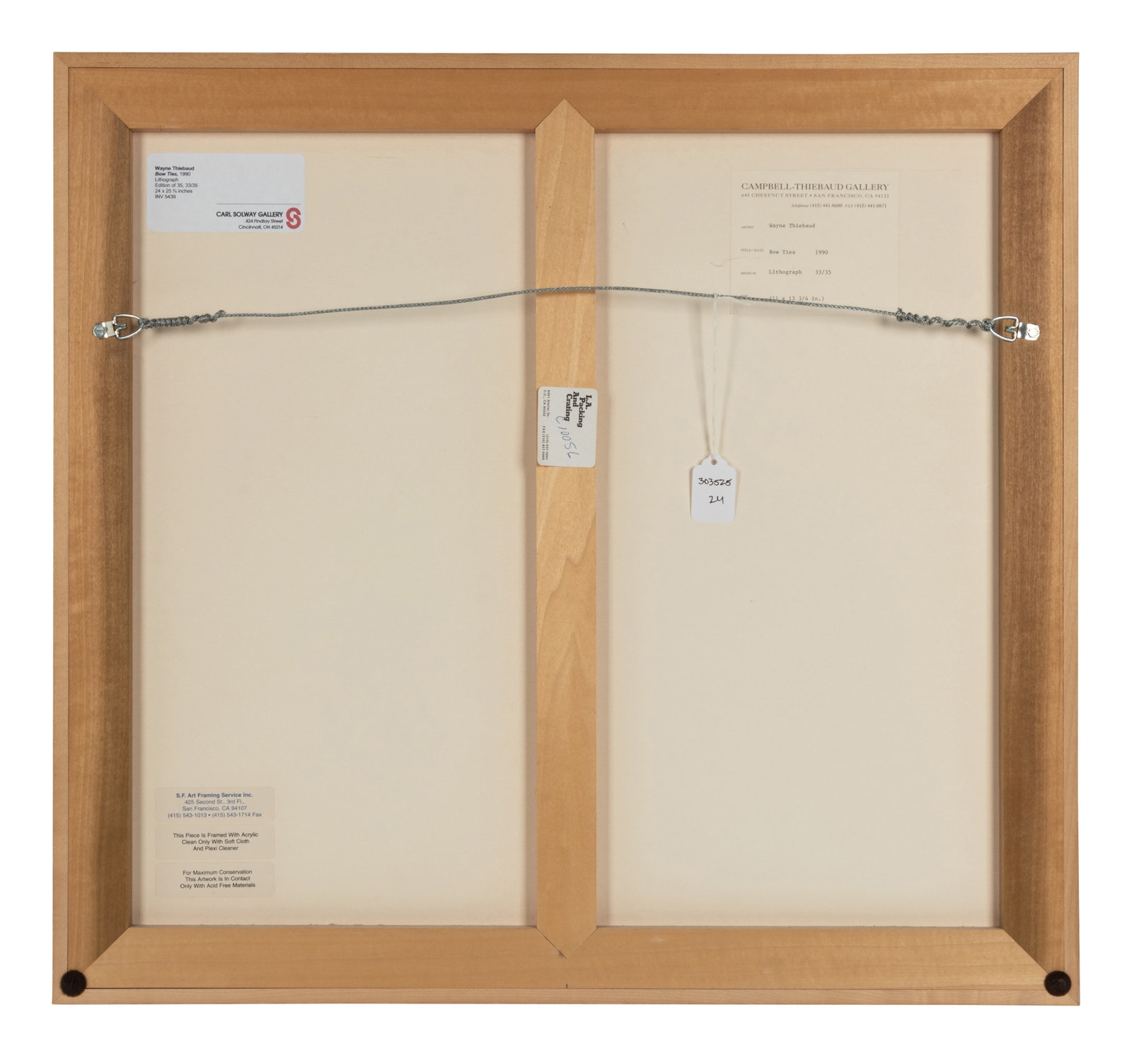 Wayne Thiebaud | Bow Ties (1990) | MutualArt