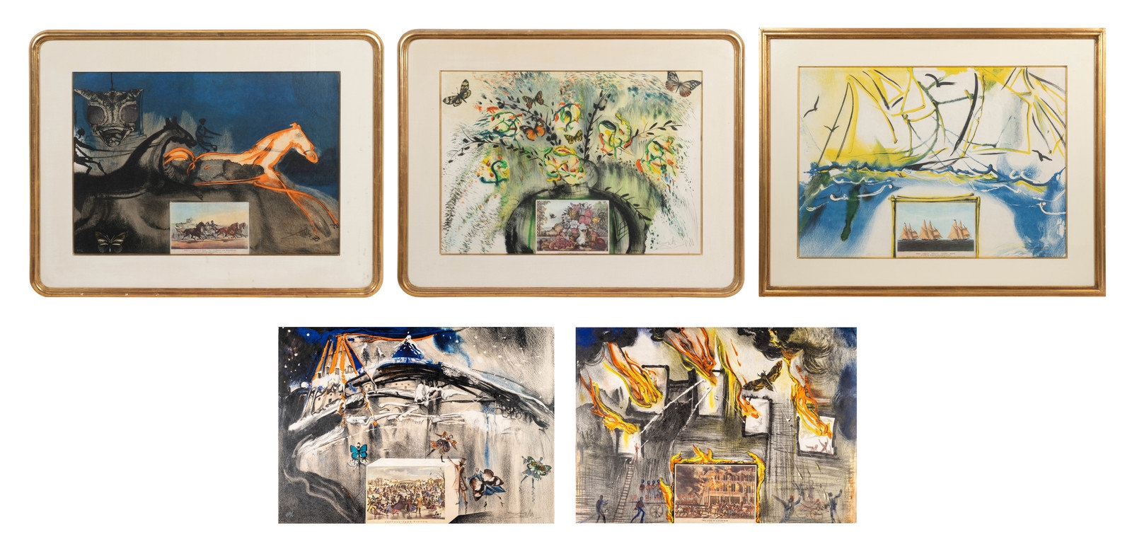 Salvador Dalí | Five Prints from Currier & Ives as Interpreted by Salvador Dali (including New ...