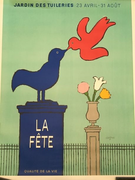 Raymond Savignac | D'après Raymond SAVIGNAC La fête au jardin des ...