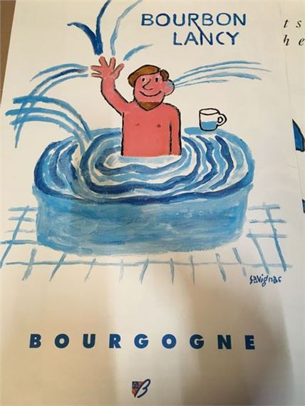 Raymond Savignac | D'après Raymond SAVIGNAC Bourbon Lancy 1 affiche ...